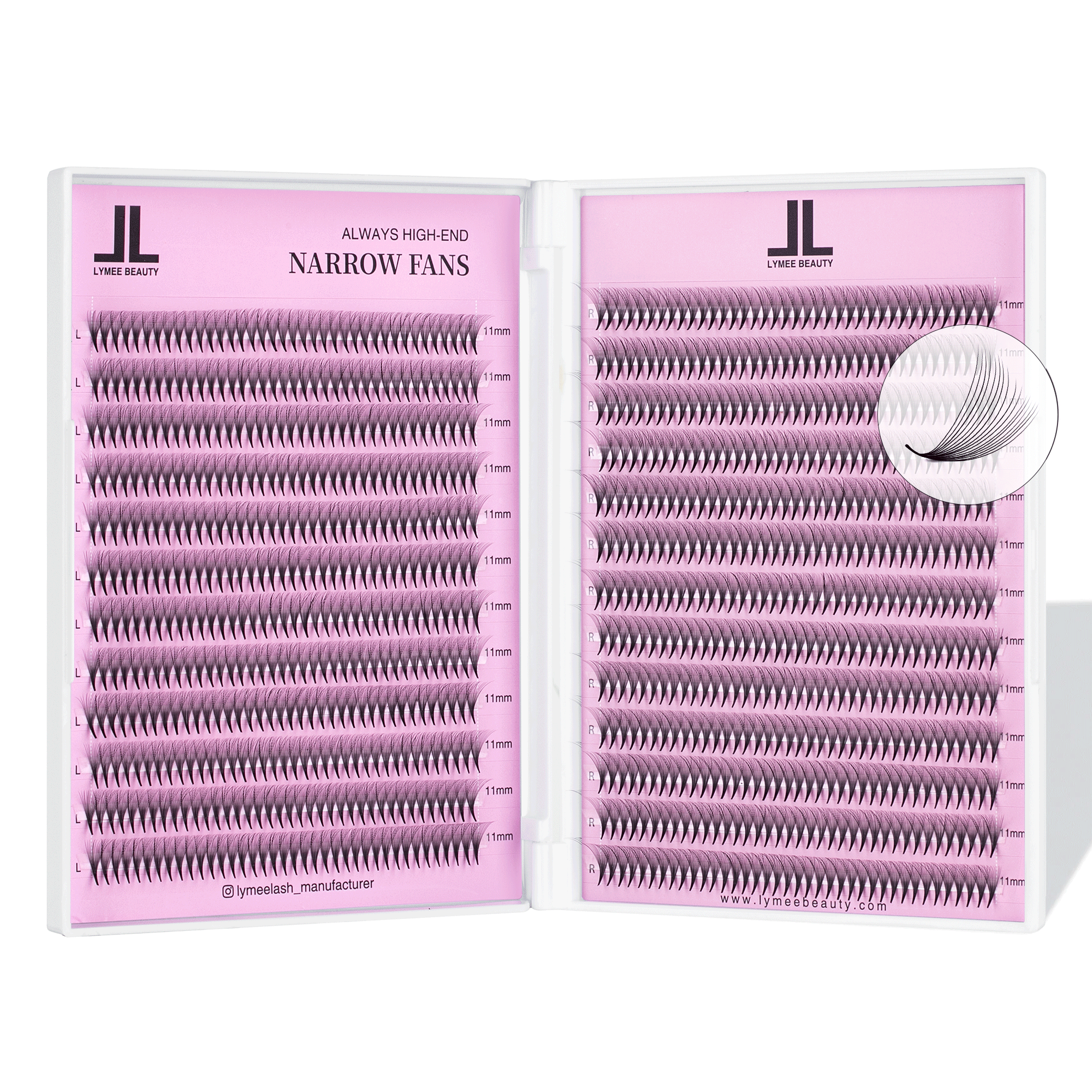 16D Promade Narrow Fans - 1000 Fans – LymeeBeauty