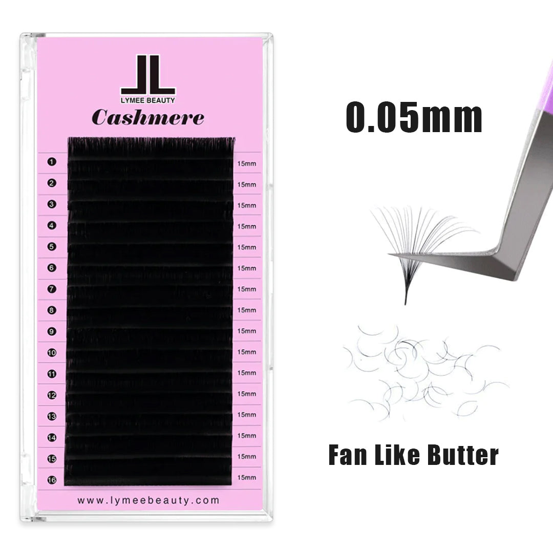 0.05MM Cashmere Eyelash Extensions 16 Rows – LymeeBeauty